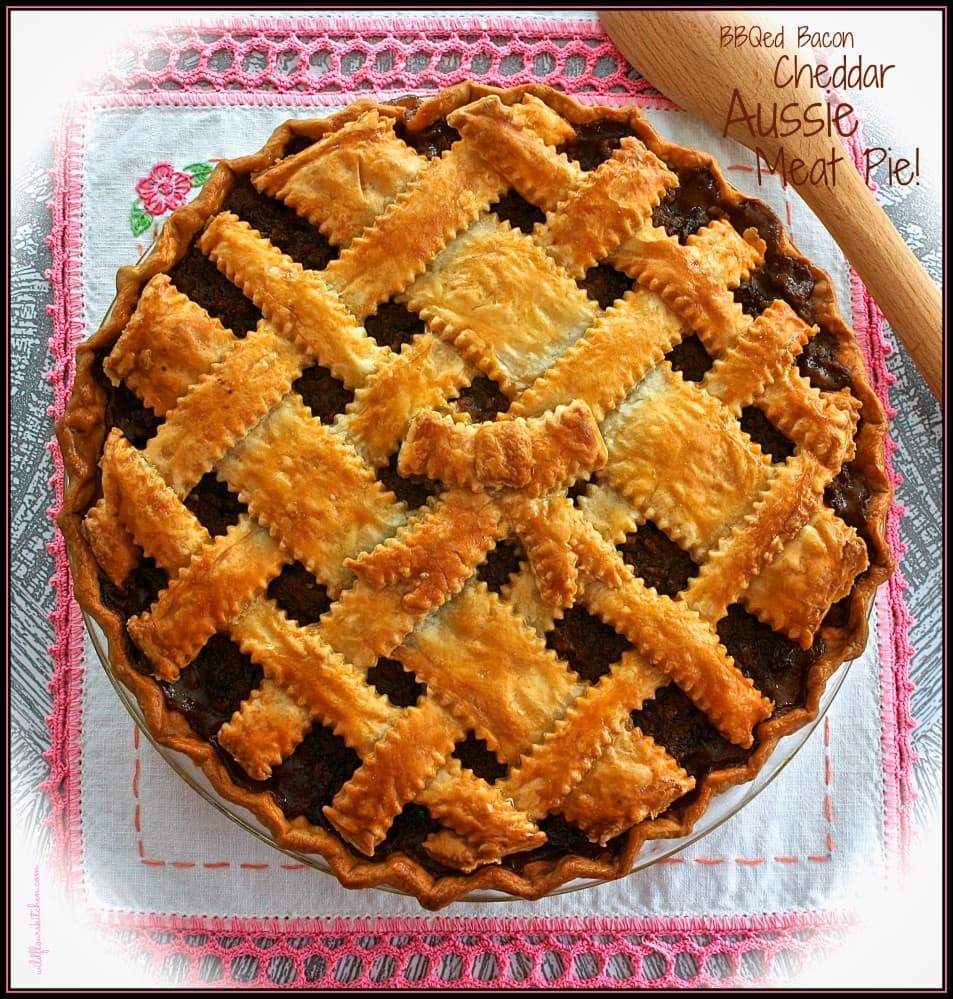 Barbecued Bacon Cheddar Aussie Meat Pie - Wildflour's Cottage Kitchen