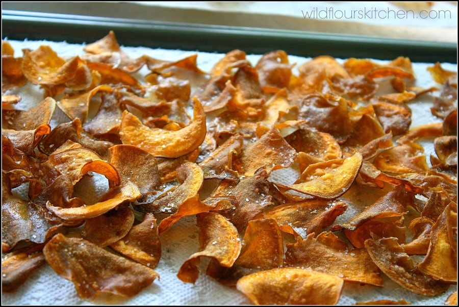 Rustic Home-Fried Red & Sweet Potato Chips with Sea Salt - Wildflour's ...