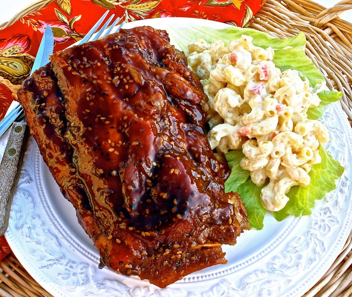 Fall-Off-The-Bone Oven-Baked Teriyaki Ribs - Wildflour's Cottage Kitchen